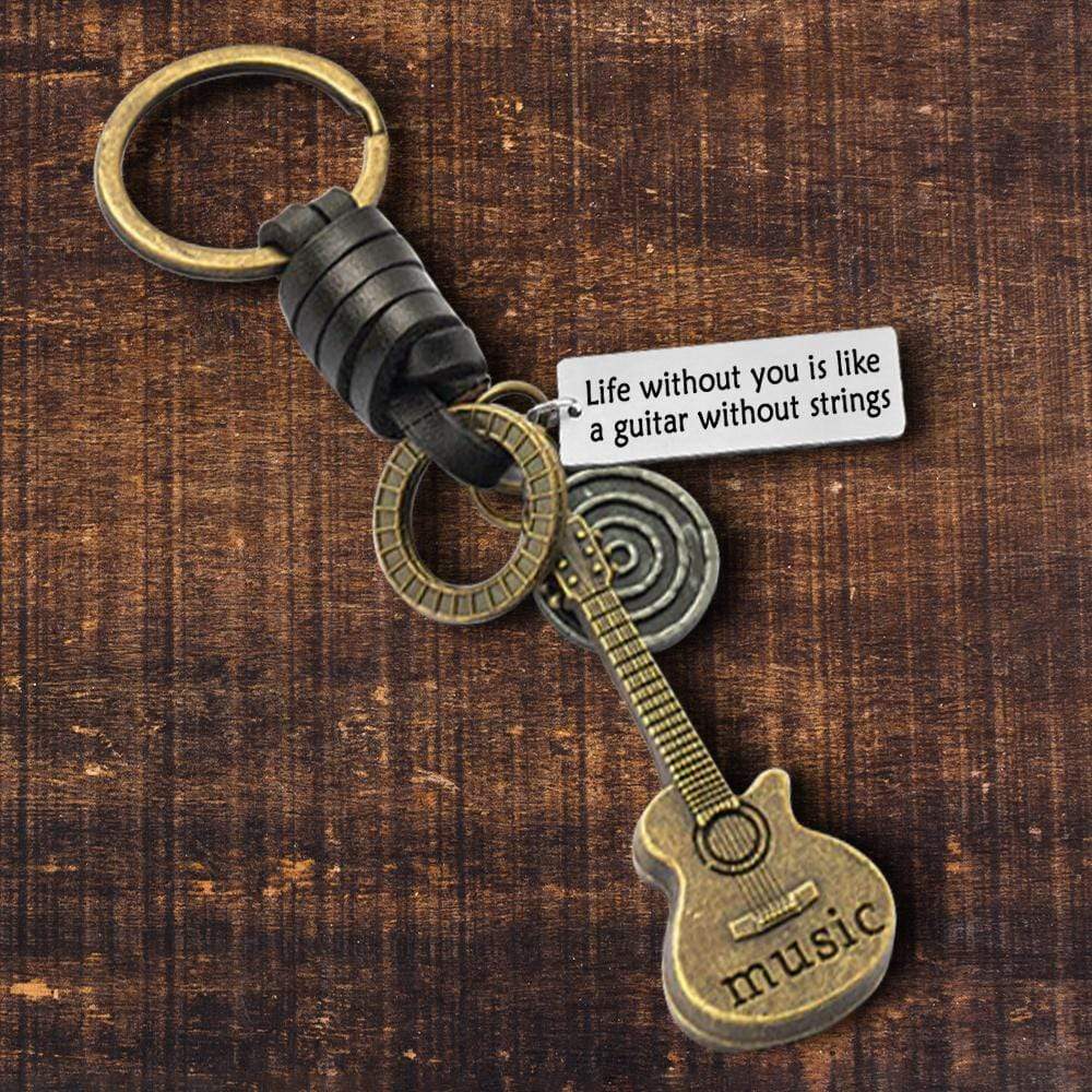 Acoustic Guitar Keychain