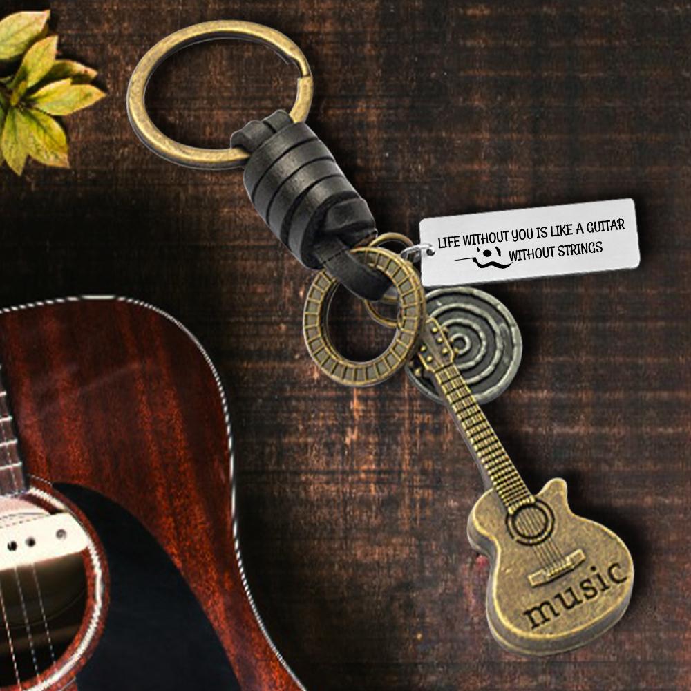 Acoustic Guitar Keychain